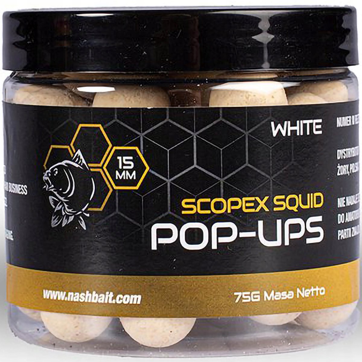 PRZYNĘTA KULKI PŁYWAJĄCE POP UP NASH SCOPEX SQUID WHITE 12 MM 75 G - nash tackle | Sport Sklep ...