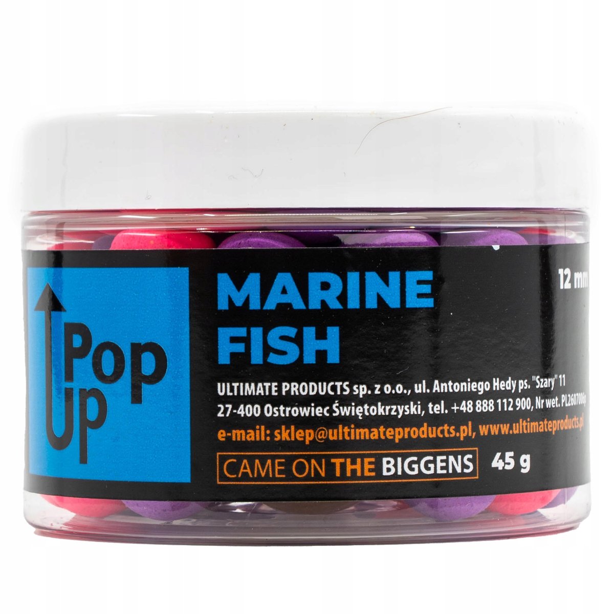 PRZYNĘTA KULKI PŁYWAJĄCE POP UP ULTIMATE PRODUCTS MARINE FISH 12 MM ...