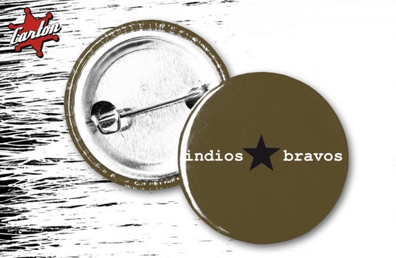 przypinka INDIOS BRAVOS - MENTAL REVOLUTION - LOGO MAŁE khaki - Inna ...