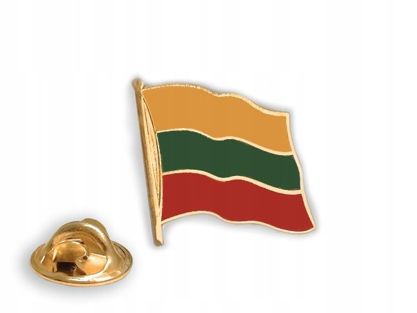 Przypinka LITWA Pins Wpinka Znaczek Flaga LITWY Lithuania - falista ...