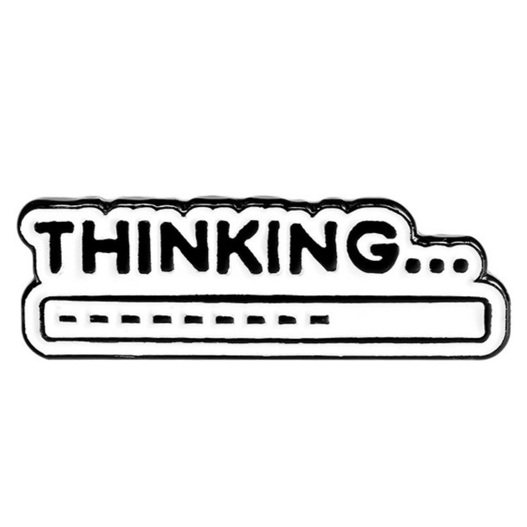 Przypinka Metal Myślenie Thinking Loading Pin - Inna marka | Moda Sklep ...