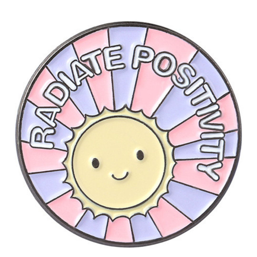 Przypinka Metal Okrągła Radiate Positivity Sun Pin - Inna marka | Moda ...