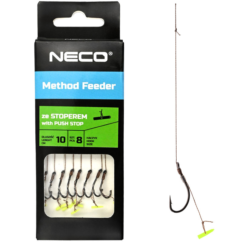 Przypony do method feeder na plecionce wiązane push stop hak nr 12 - Neco | Sport Sklep EMPIK.COM