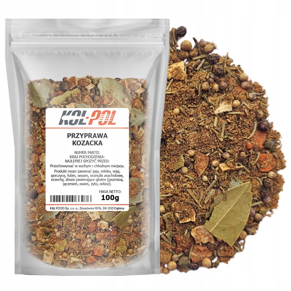 PRZYPRAWA KOZACKA 100g Aromatyczna mieszanka ziół do mięs grilla Kol ...
