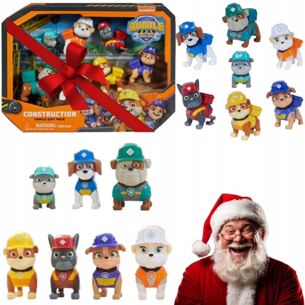 PSI PATROL FIGURKI ZESTAW 7 FIGUREK RUBBLE I JEGO EKIPA WHEELER MIX ...