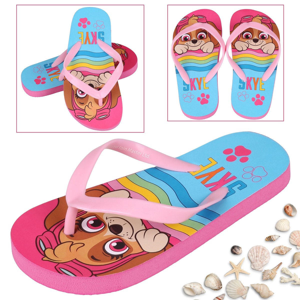 Psi Patrol Skye Kolorowe klapki/japonki na basen dla dziewczynki 31-32 EU - Psi Patrol | Sklep ...