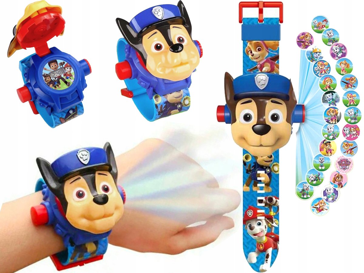 Psi Patrol Zegarek 3D Z Projektorem Figurka Chase Obrazki Rzutnik ...