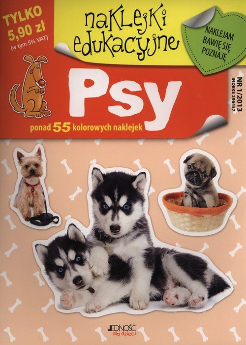Psy + naklejki edukacyjne - Opracowanie zbiorowe | Książka w Empik