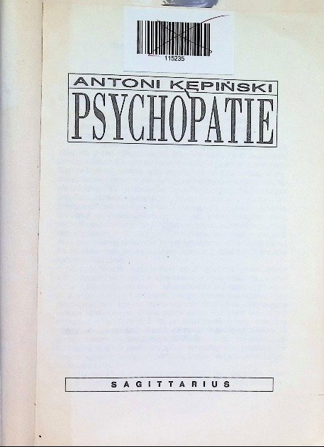 Psychopatie - Kępiński Antoni | Książka w Empik