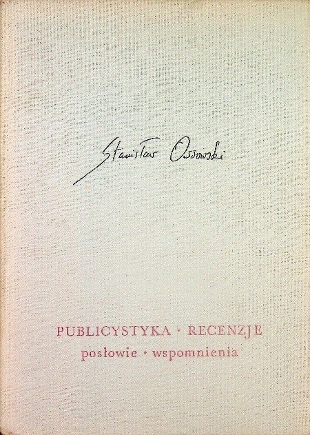 Publicystyka Recenzje Ossowski - Ossowski Stanisław | Książka w Empik