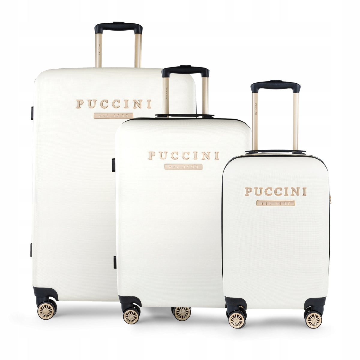 PUCCINI Zestaw Komplet WALIZEK Podróżnych ABS Na Kółkach 3w1 ABS017 0 ...