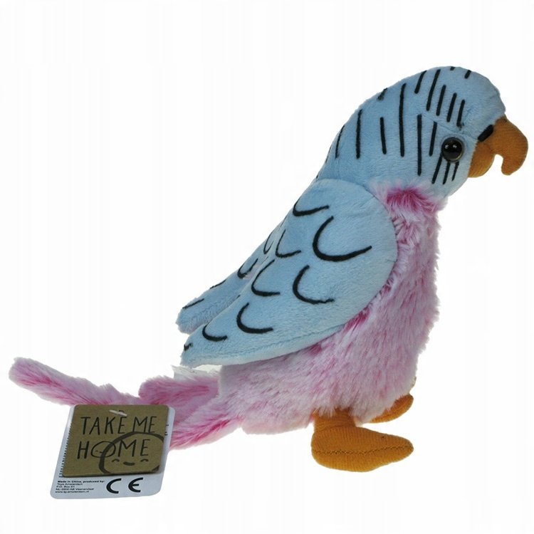 Puchate zwierzaki przytulaki: Maskotka Papużka falista (róż-nieb ...
