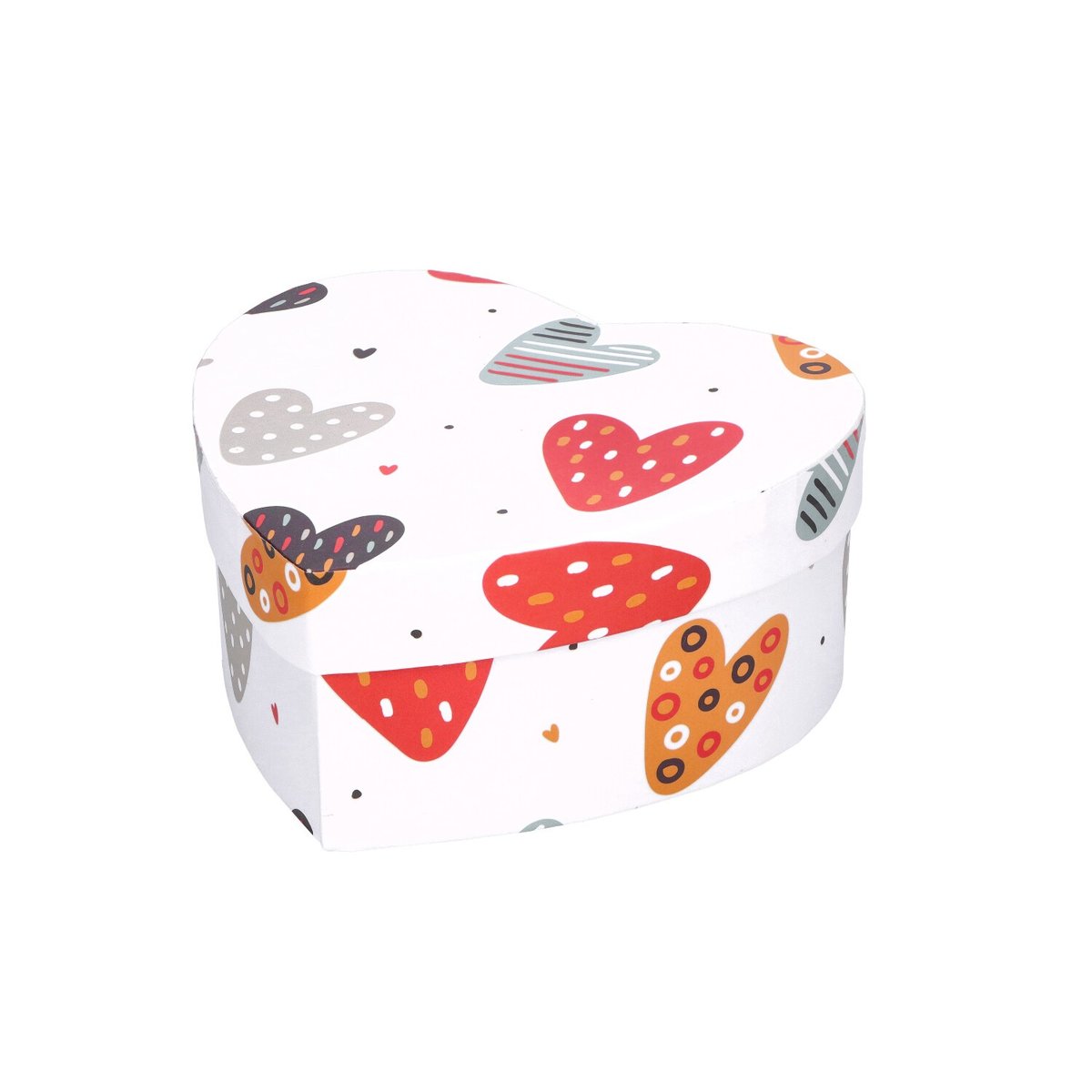 Pudełko na prezent serce białe w serca 16x15cm - ABC | Przyjęcia i okazje w Sklepie EMPIK.COM