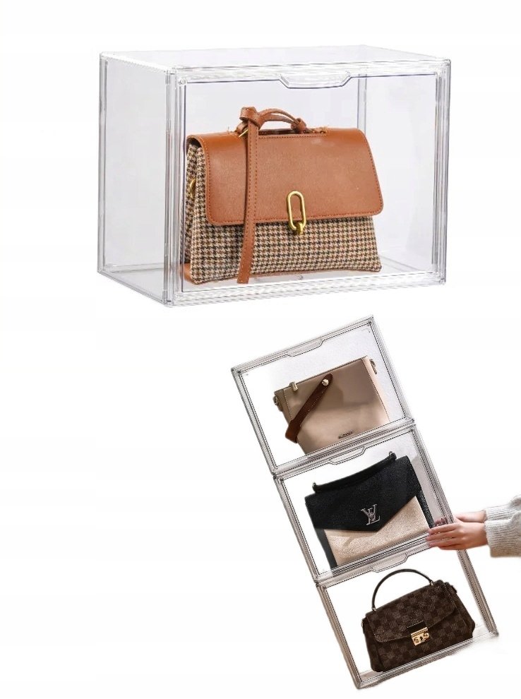 Pudełko Organizer Na Buty Torebki Zabawki Przeźroczysty Box Na Rzeczy ...