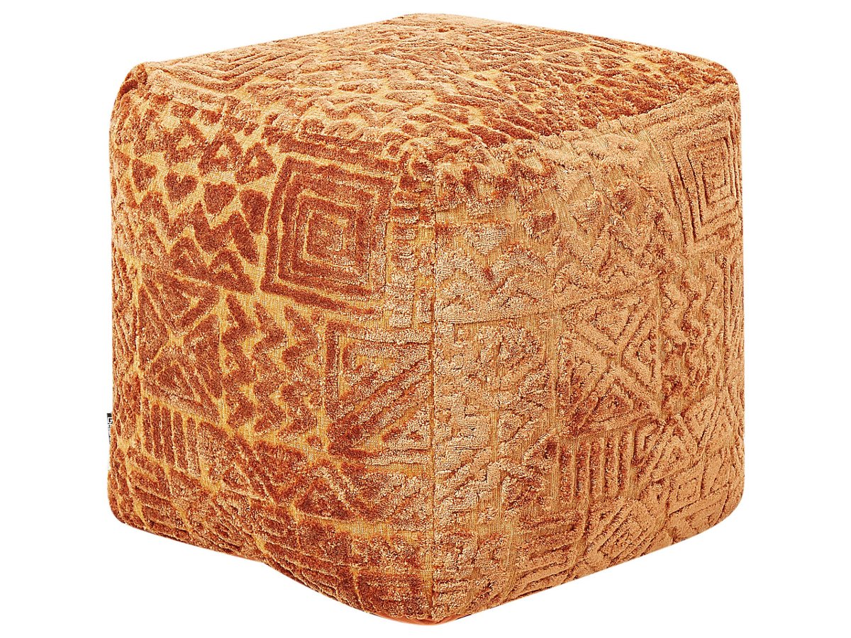 Puf 45 x 45 x 45 cm złoty brąz SANAWAN - Beliani | Sklep EMPIK.COM
