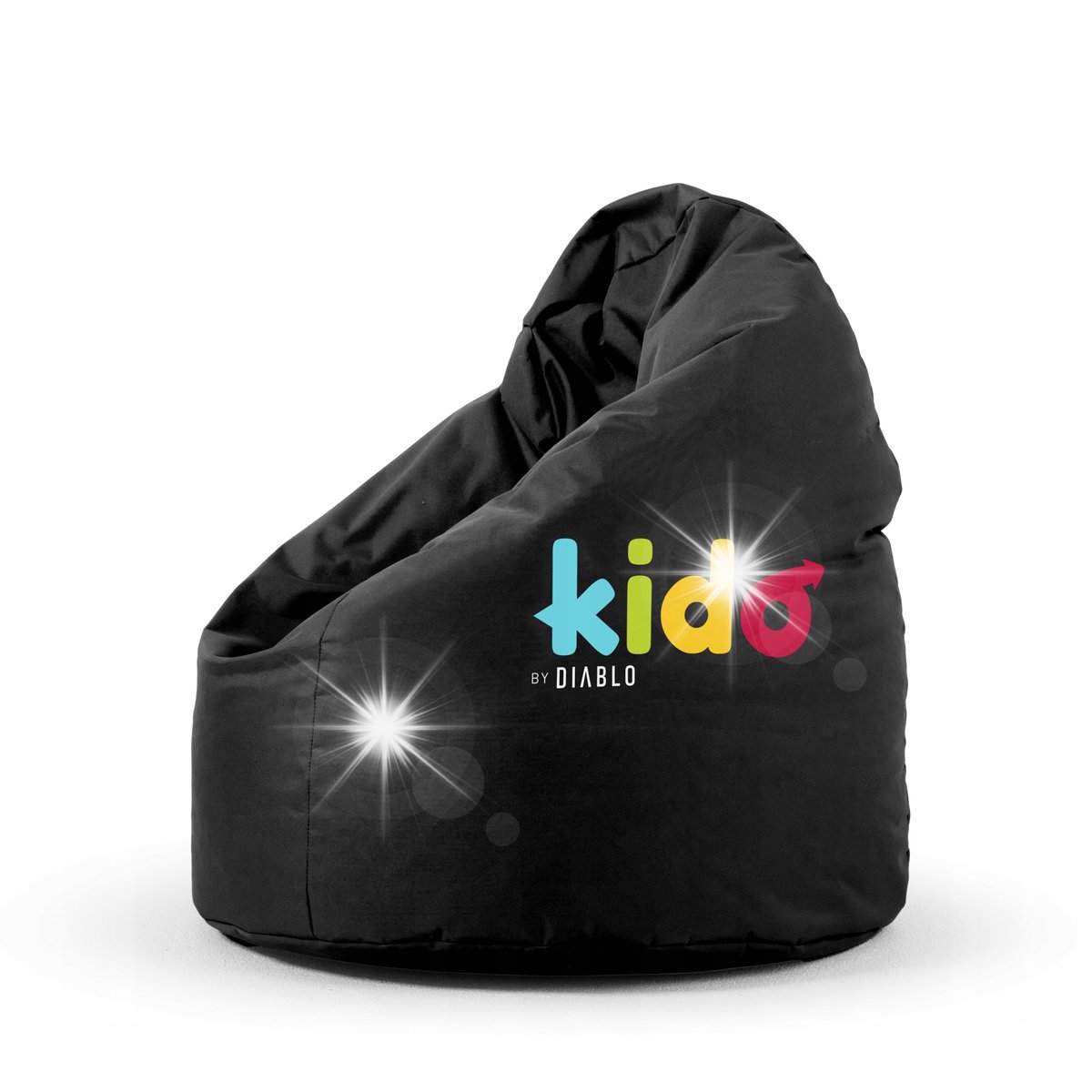 Pufa dla dzieci Diablo Chairs KIDO Tkanina 80 x 110 x 80 cm Czarna ...