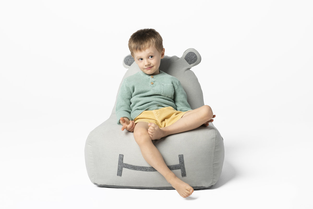 Pufa Siedzisko Hippo Soft - Szara - The Brooklyn Kids | Sklep EMPIK.COM
