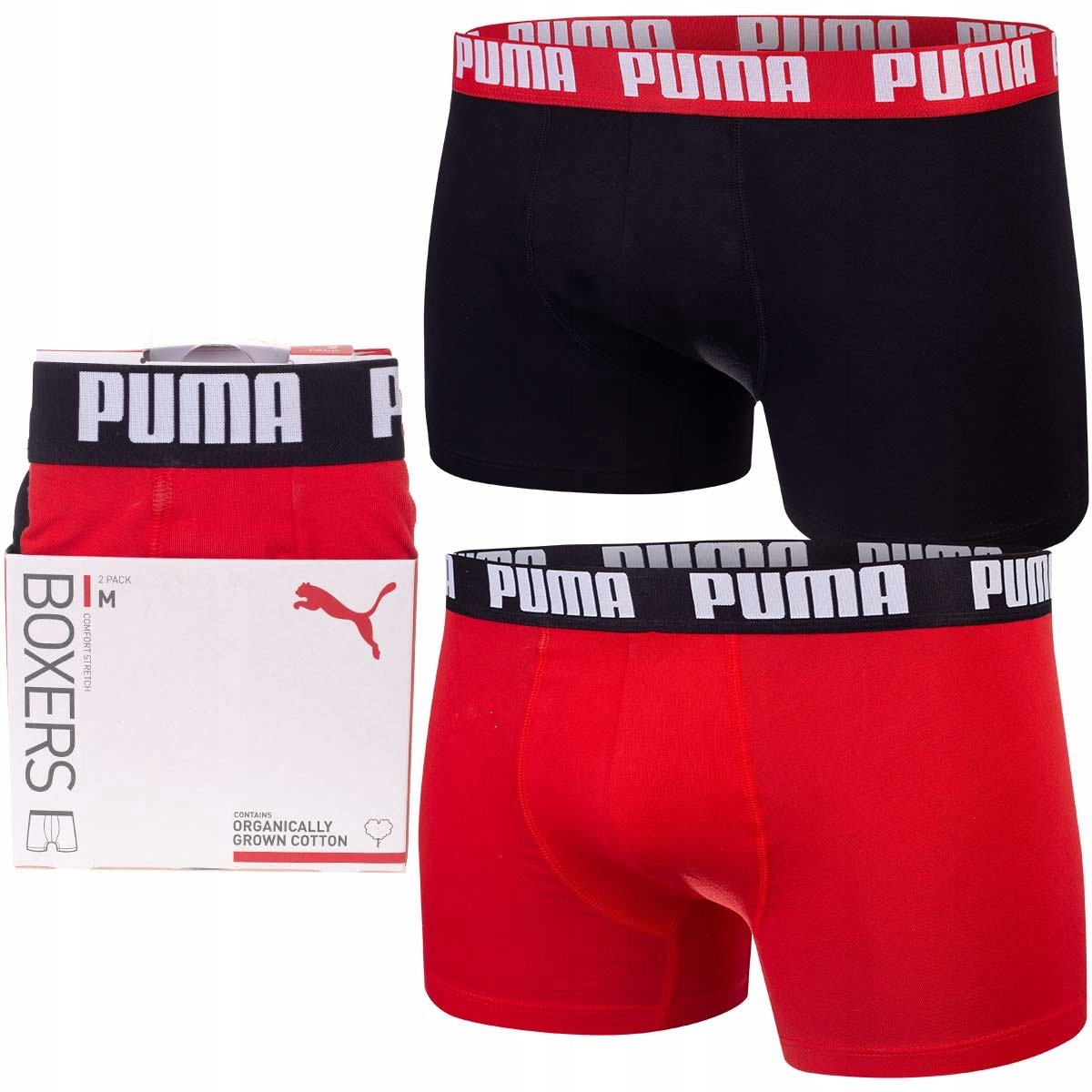 Puma Bokserki Męskie Majtki Boxer 2P Czarne/Czerwone R.Xl - Puma | Moda ...