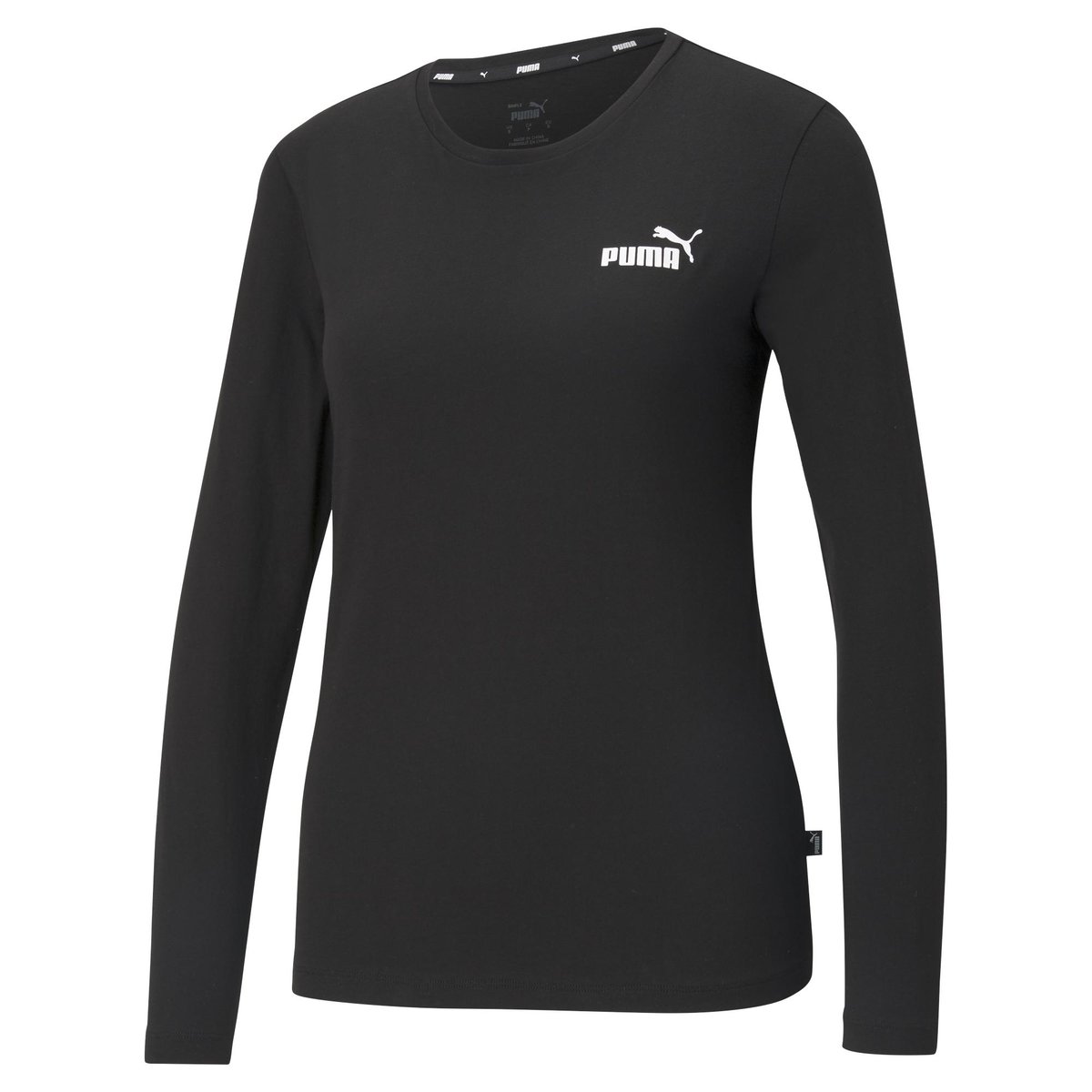 Puma Damska Koszulka Z Długim Rękawem Ess Longsleeve Tee Czarna 586782 ...