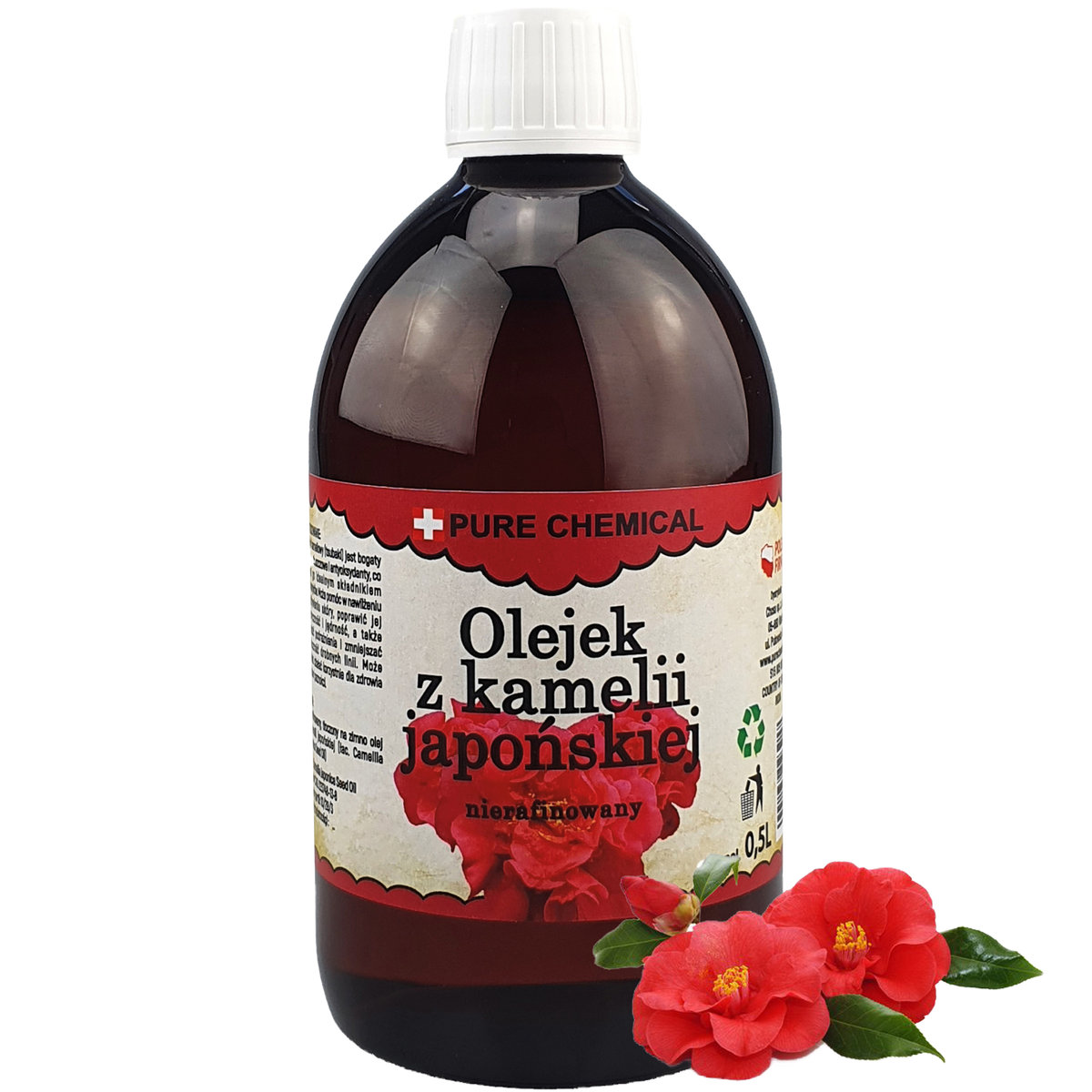 Pure Chemical, Olejek Tsubaki Z Kamelii Japońskiej Nierafinowany Zimnotłoczony, 500ml | Sklep ...