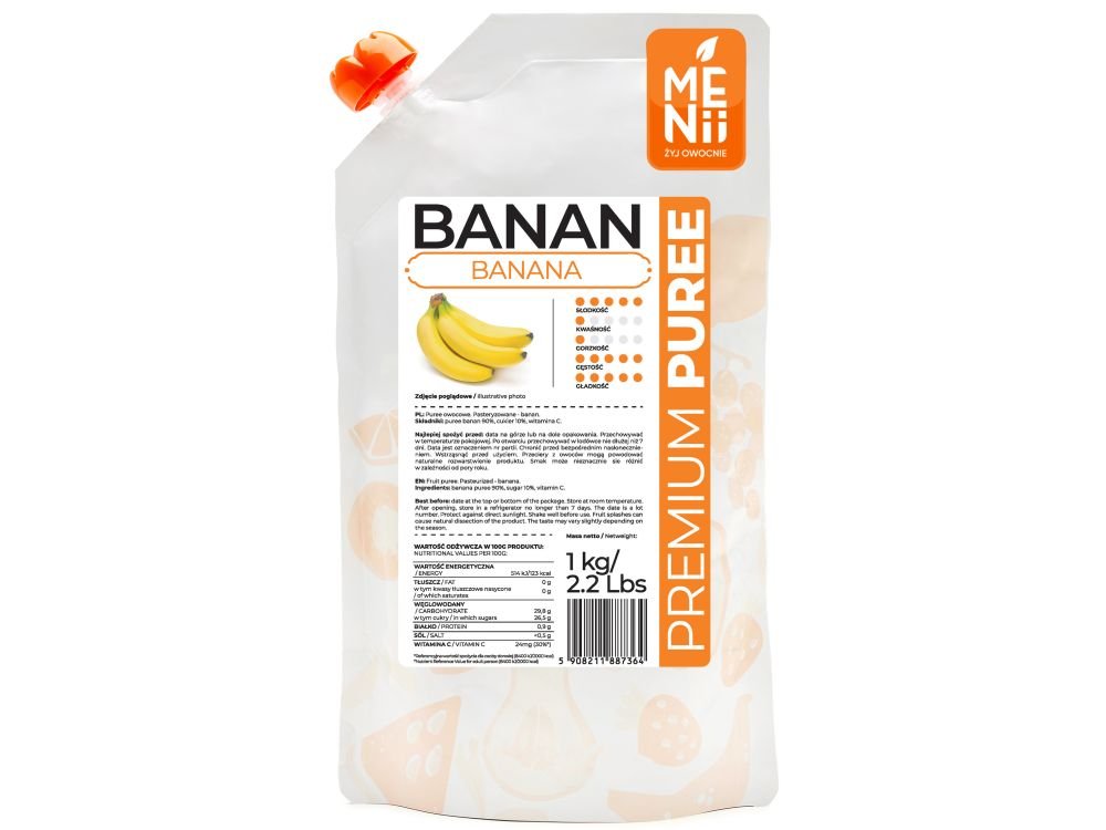 Puree Banan premium Menii 1 kg - Inny producent | Sklep EMPIK.COM