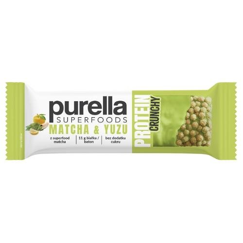 PURELLA Protein Crunchy Matcha & Yuzu Baton białkowy oblany polewą, 45 ...