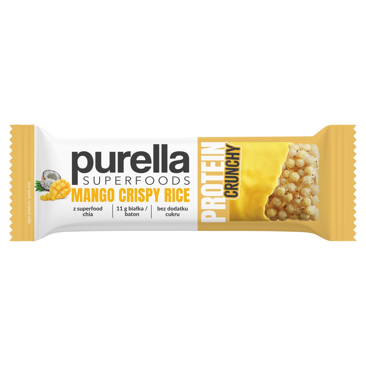 Purella Superfoods Protein bar baton proteinowy mango crispy rice 45g ...