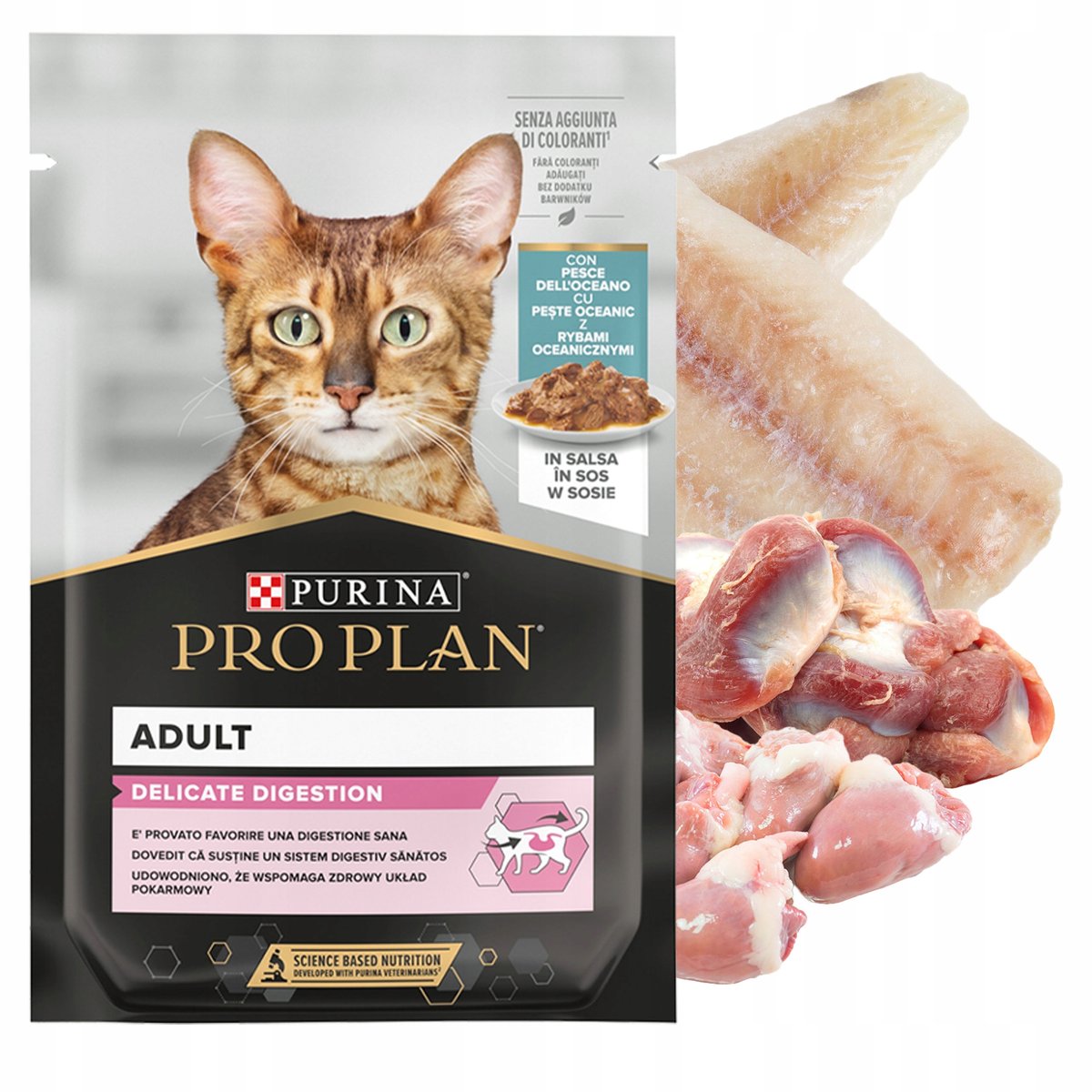 PURINA PRO PLAN Delicate Ryby Oceaniczne kawałki w sosie karma dla kota ...