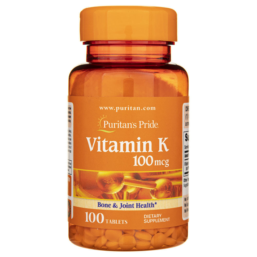 Puritan's Pride, Witamina K 100 mcg, Suplement diety, 100 tabletek ...