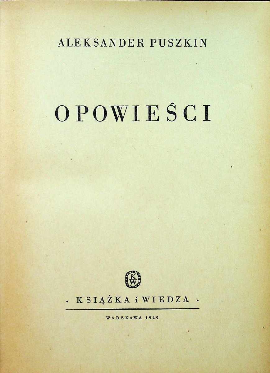 Puszkin Opowieści 1949r - W opisie | Książka w Empik
