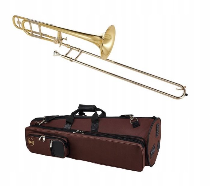 Puzon Tenorowy Bach TB-450B Bb/F z Zaworem Quart Mosiądz Torba i Ustnik ...