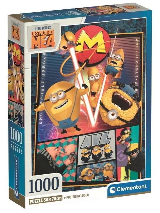 Puzzle 1000 Elementów Compact Minionki Pod Przykrywką 39798 Clementoni