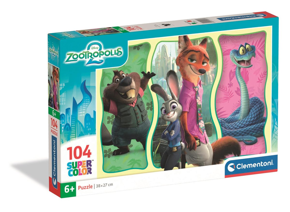 Puzzle 104 Super Kolor Zootopia 2 25081 - Clementoni | Sklep EMPIK.COM