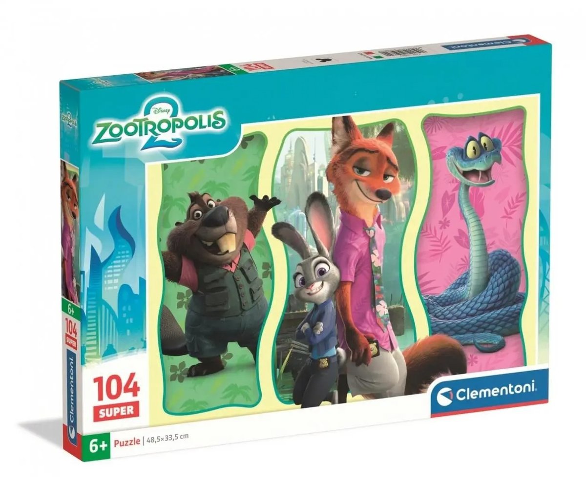 Puzzle 104 Super Zootopia 2 25082 - Clementoni | Sklep EMPIK.COM