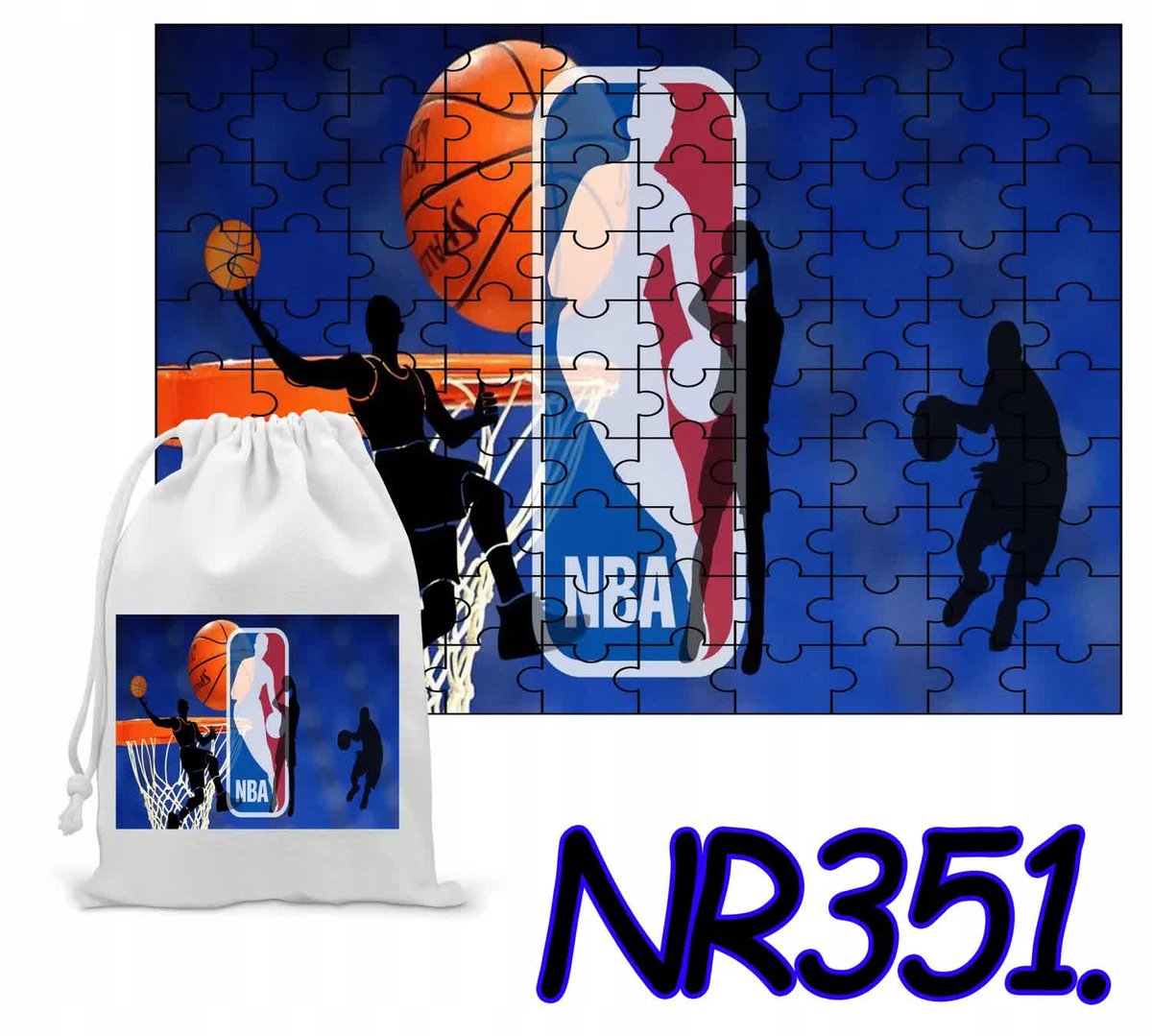 Puzzle 120 El. Układanka Koszykarze Nba Prezent + Woreczek Z Nadrukiem ...