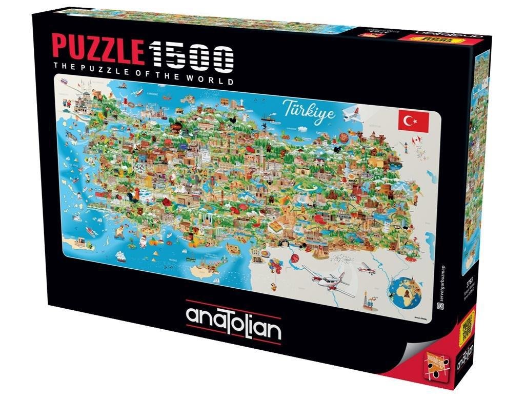 Puzzle 1500 Mapa Turcji - Anatolian | Sklep EMPIK.COM