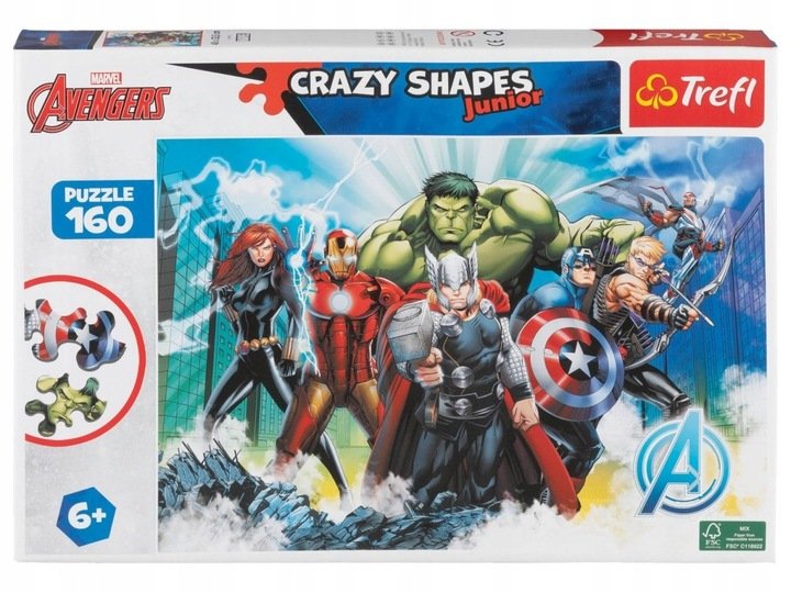 Puzzle 160 Avengers Crazy Shapes Junior Trefl 93176 - Trefl | Sklep EMPIK.COM