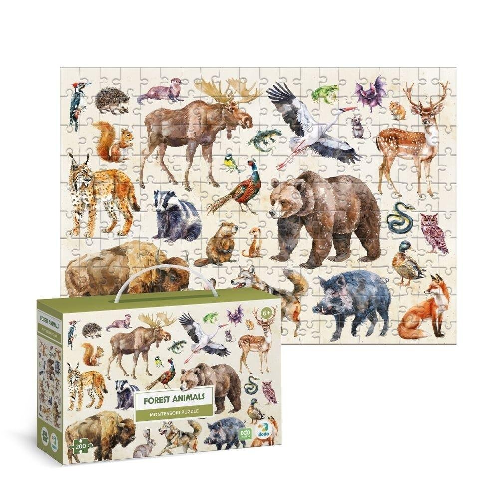 Puzzle 200 Montessori Forest animals - Dodo | Sklep EMPIK.COM