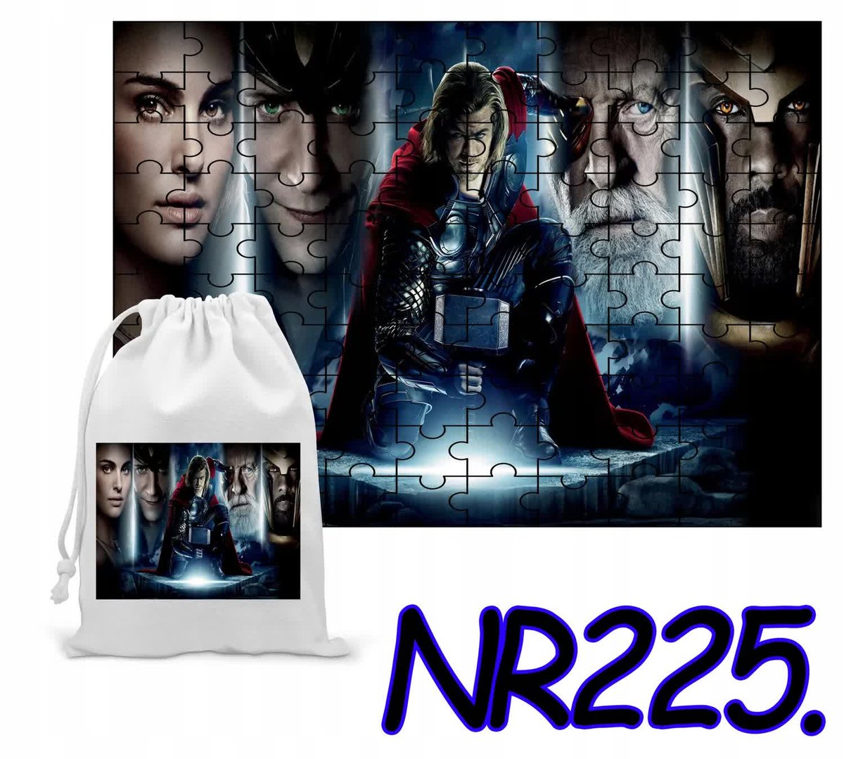 Puzzle 252 El. Układanka Prezent Thor Avengers + Woreczek Z Nadrukiem ...