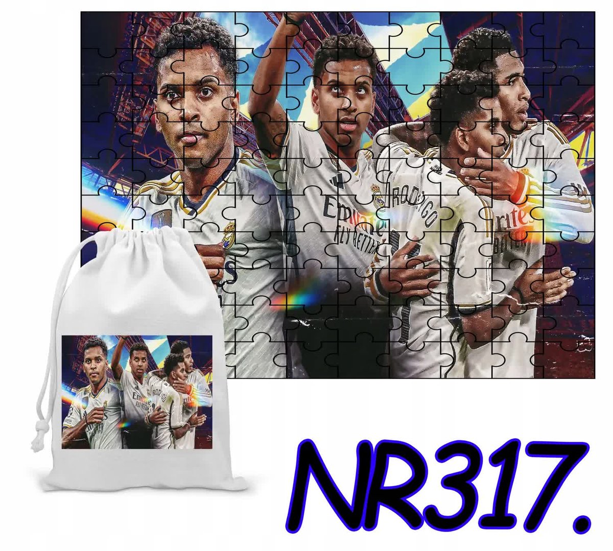 Puzzle 252 El. Układanka Rodigo Bellingham Real Madryt+Woreczek Z ...
