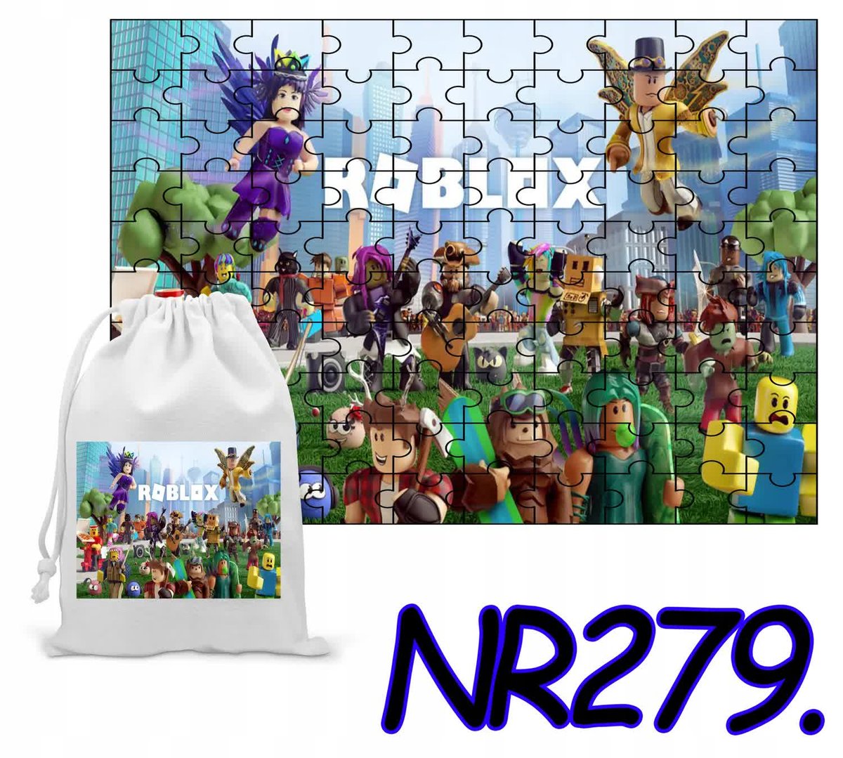 Puzzle 252El. Układanka Dla Dzieci Roblox Ludziki Gry+ Woreczek Z ...