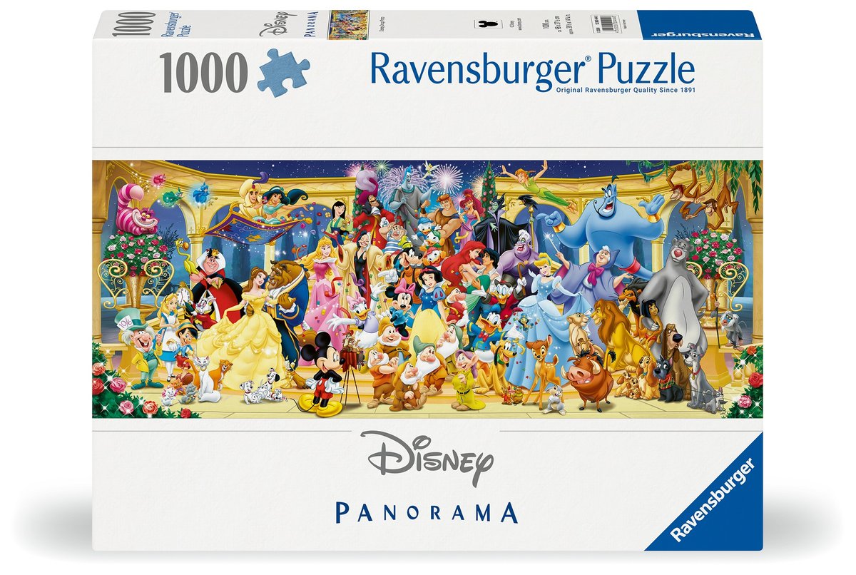 Puzzle 2D, PANORAMA, Postacie Disney, 1000 elementów - Ravensburger ...