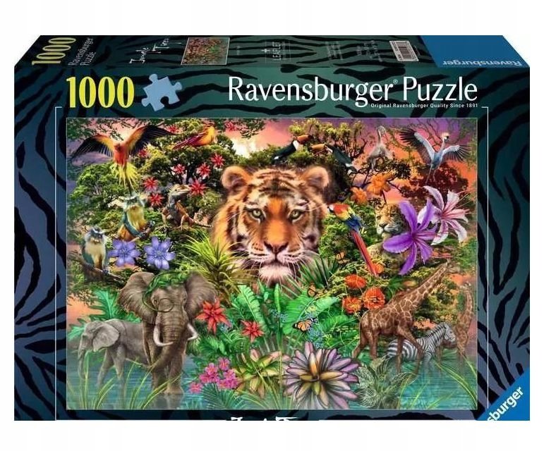 Puzzle 2D Tygrys w ogrodzie 1000 el. - Ravensburger | Sklep EMPIK.COM