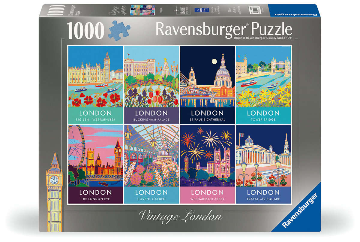 Puzzle 2D, Vintage Londyn 1000 elementów - Ravensburger | Sklep EMPIK.COM