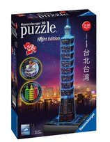 Puzzle 3D RAVENSBURGER NIGHT EDITION 216 EL. TAIPEI 101 TAIWAN LED ...