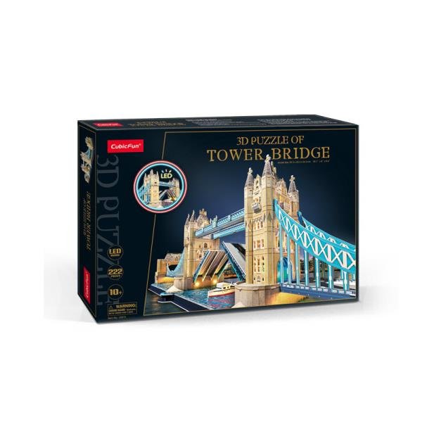 Puzzle 3D Tower Bridge Led L531H Cubic Fun (306- 20531) - Cubic Fun ...