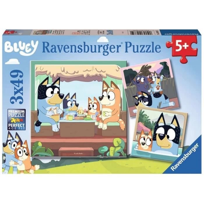Puzzle 3x49 elementów Przygody Blueya - Ravensburger - ZABAWA I ...