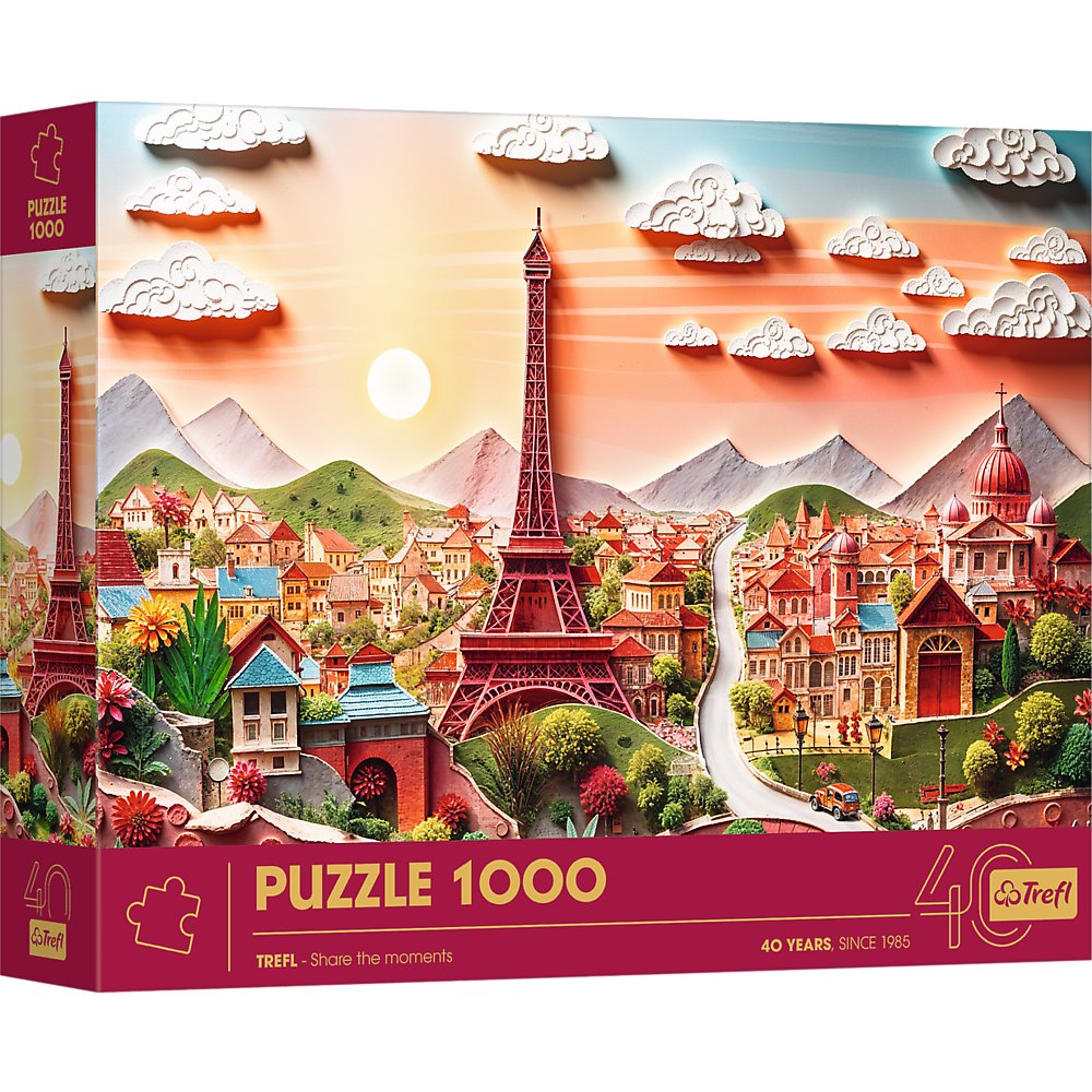 Puzzle, 40-lecie Trefl - Paper Art: Paryż, 1000 el. - Trefl | Sklep ...