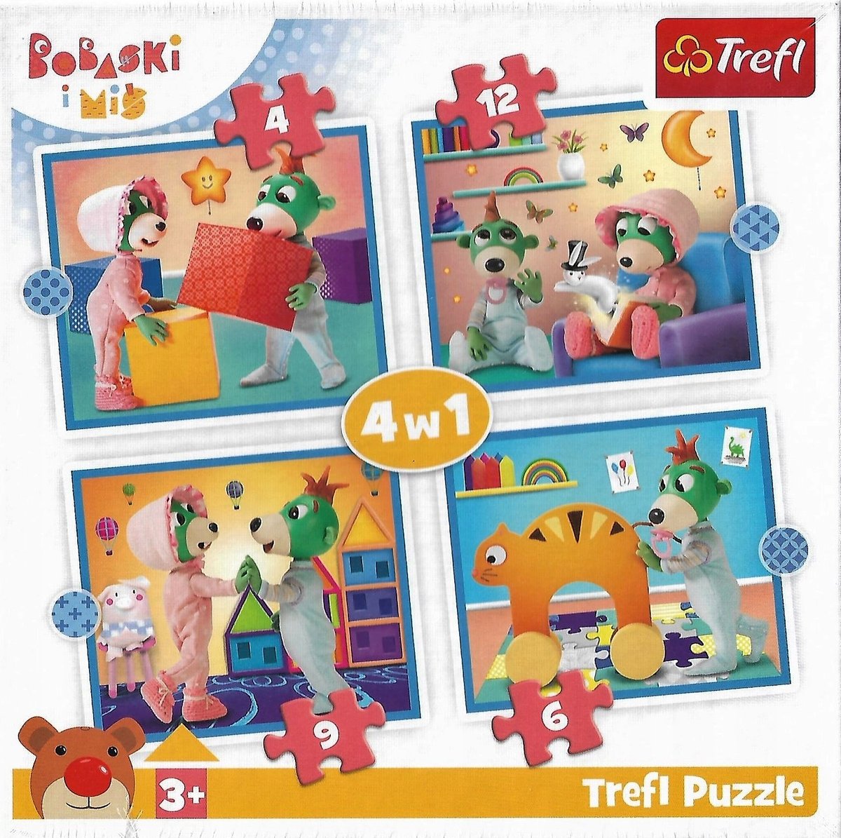 Puzzle 4w1 Bobaski i Miś 31 elementów - Trefl | Sklep EMPIK.COM