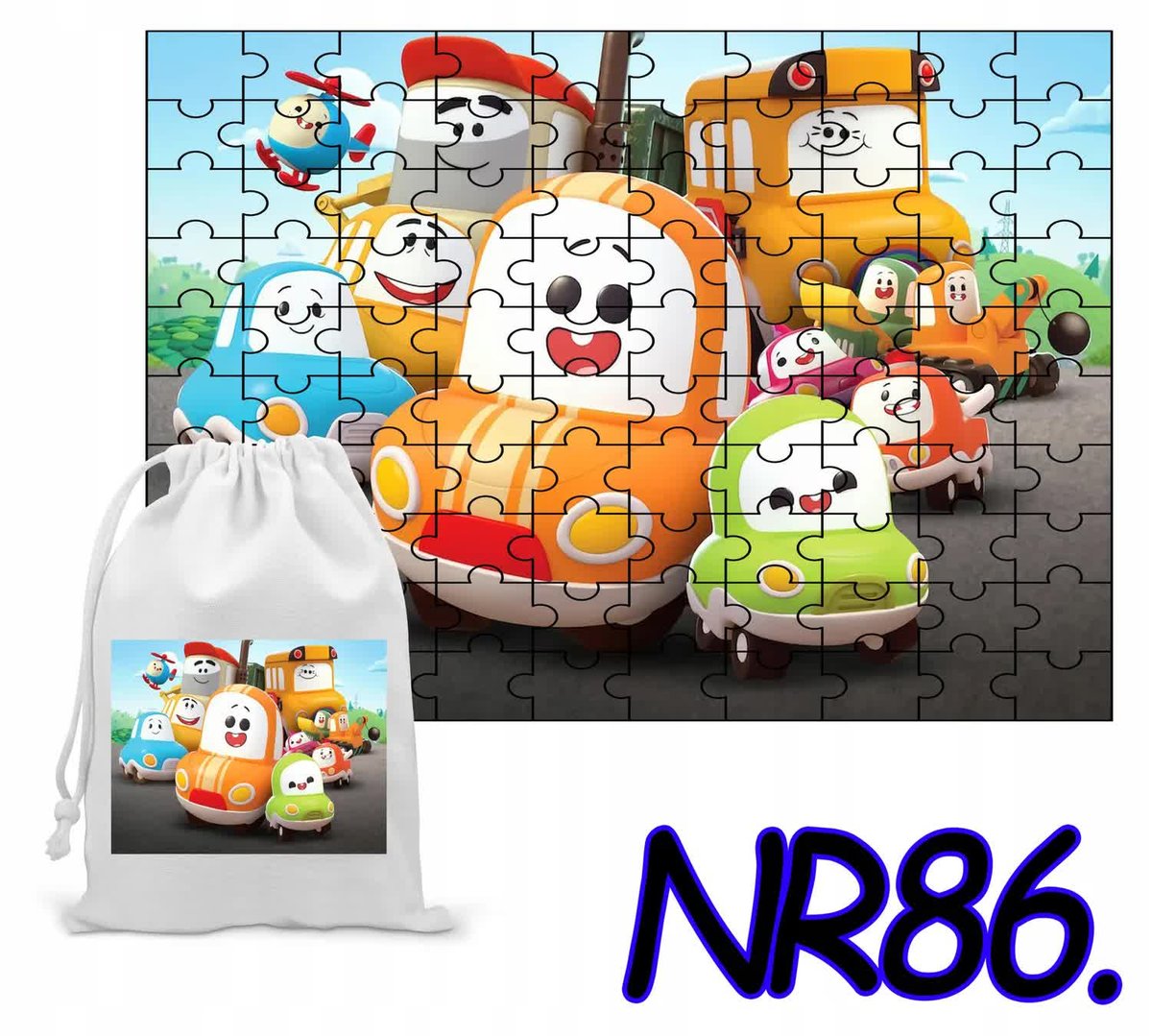 Puzzle 70 El. Układanka Prezent Autka Z Pagórkowa + Woreczek Z Nadrukiem - Inna marka | Sklep ...